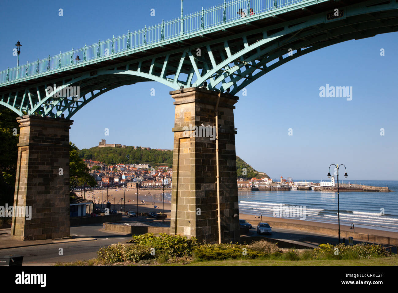 Castle Hill through Cliff Bridge Scarborough North Yorkshire England ...