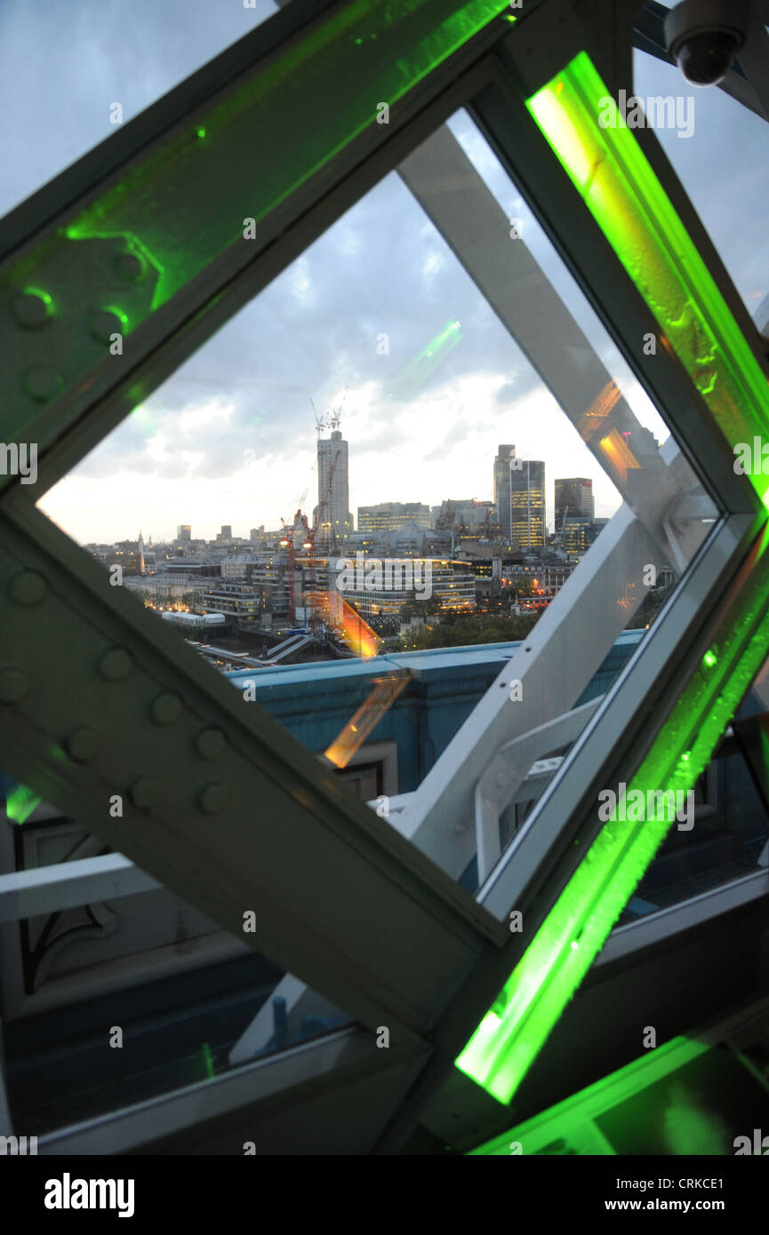 New LED lighting display on Tower Bridge. Champagne 'sundowner 'evening ...