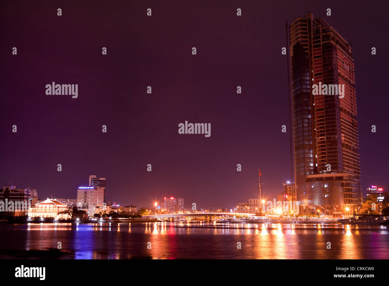 Skyline on the Saigon River, HCMC, Vietnam Stock Photo - Alamy