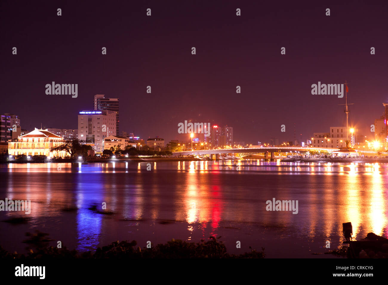 Skyline on the Saigon River, HCMC Stock Photo - Alamy