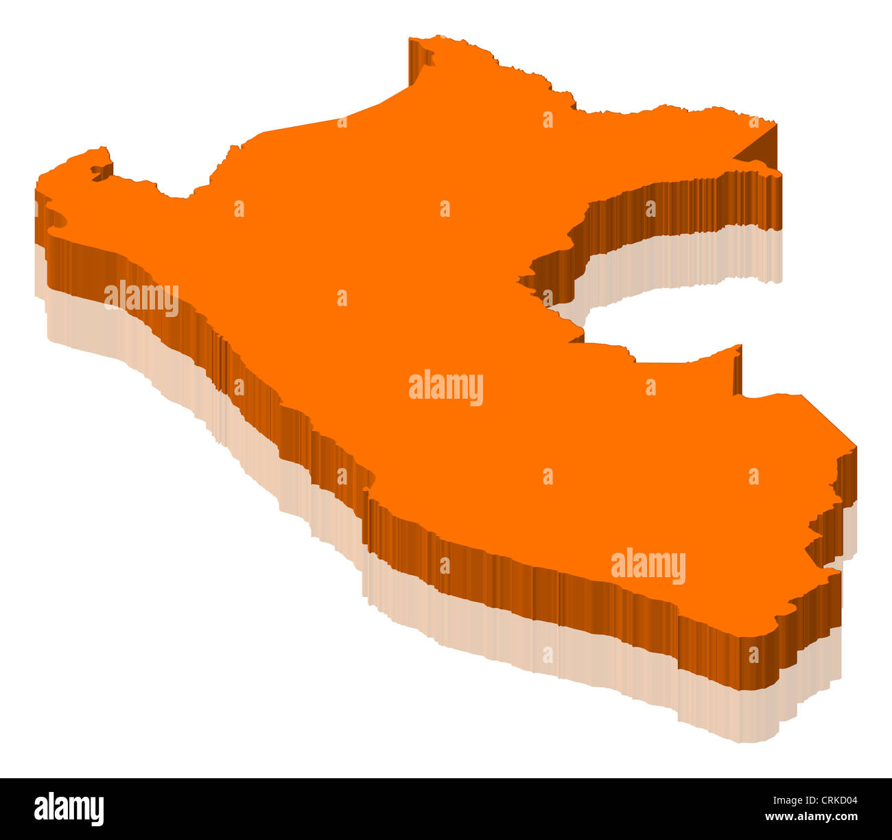 Political map of Peru with the several regions Stock Photo - Alamy