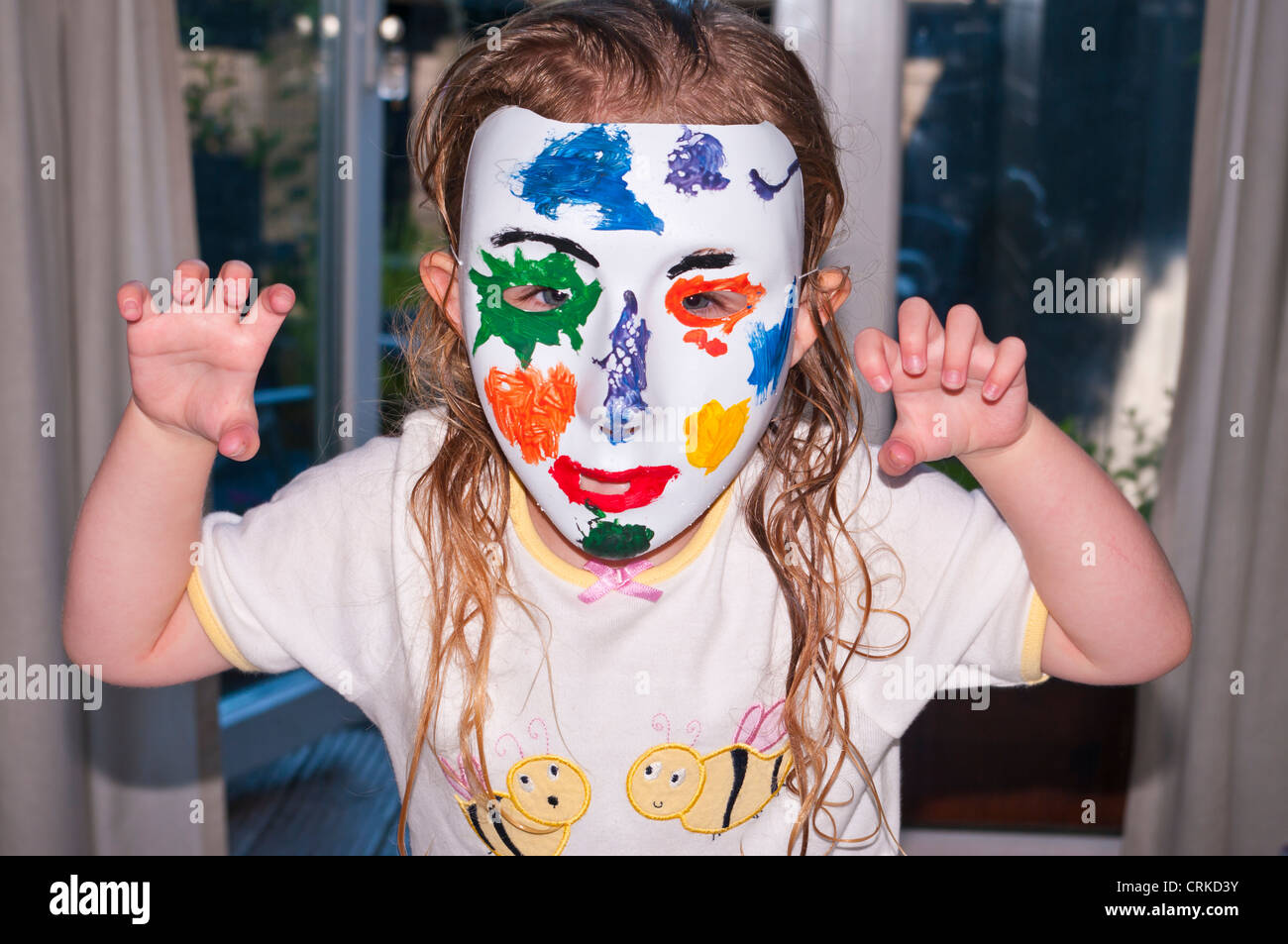 Young Child Wearing A Mask Stock Photo - Alamy