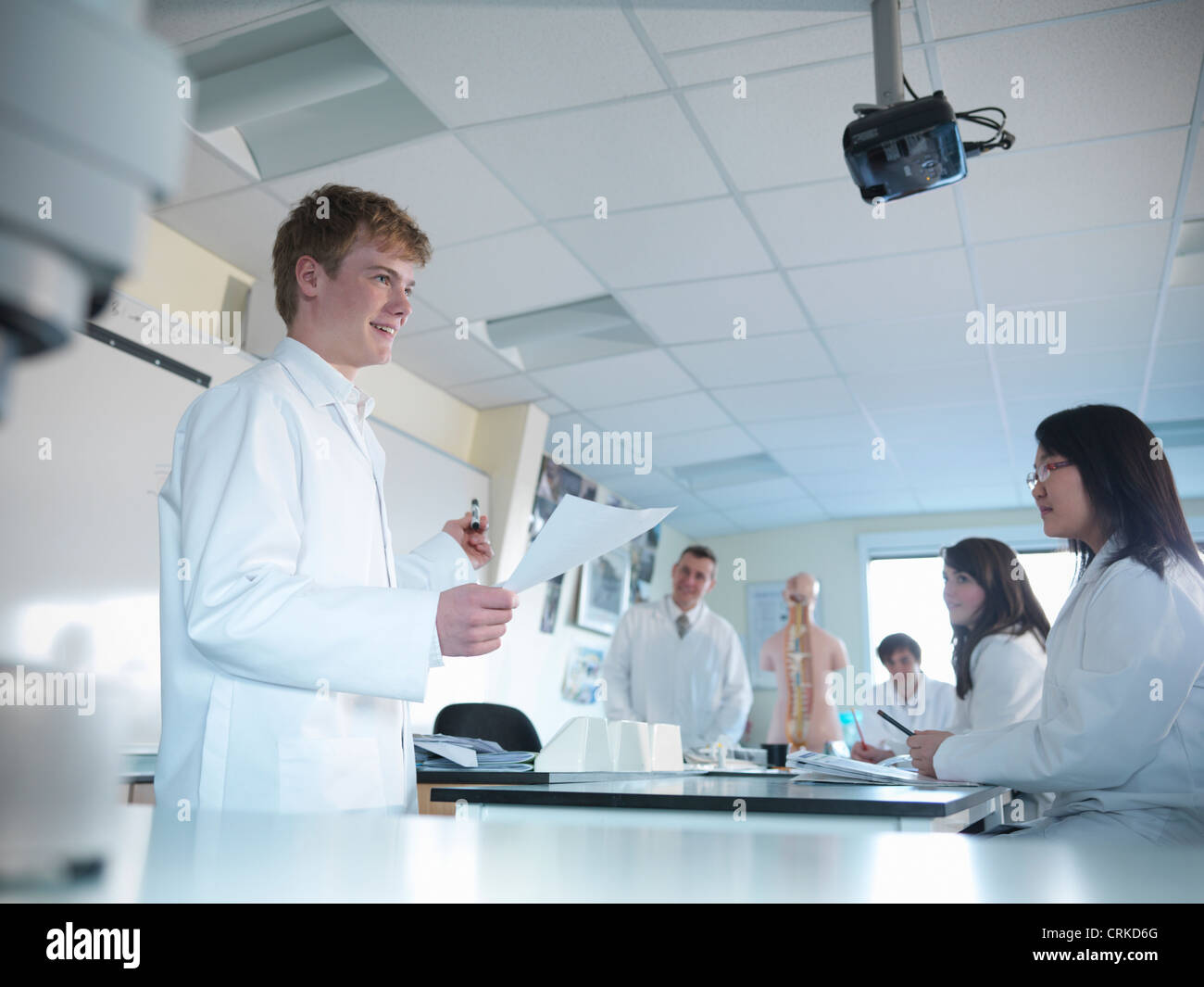 Middle School Classroom Teacher High Resolution Stock Photography and ...