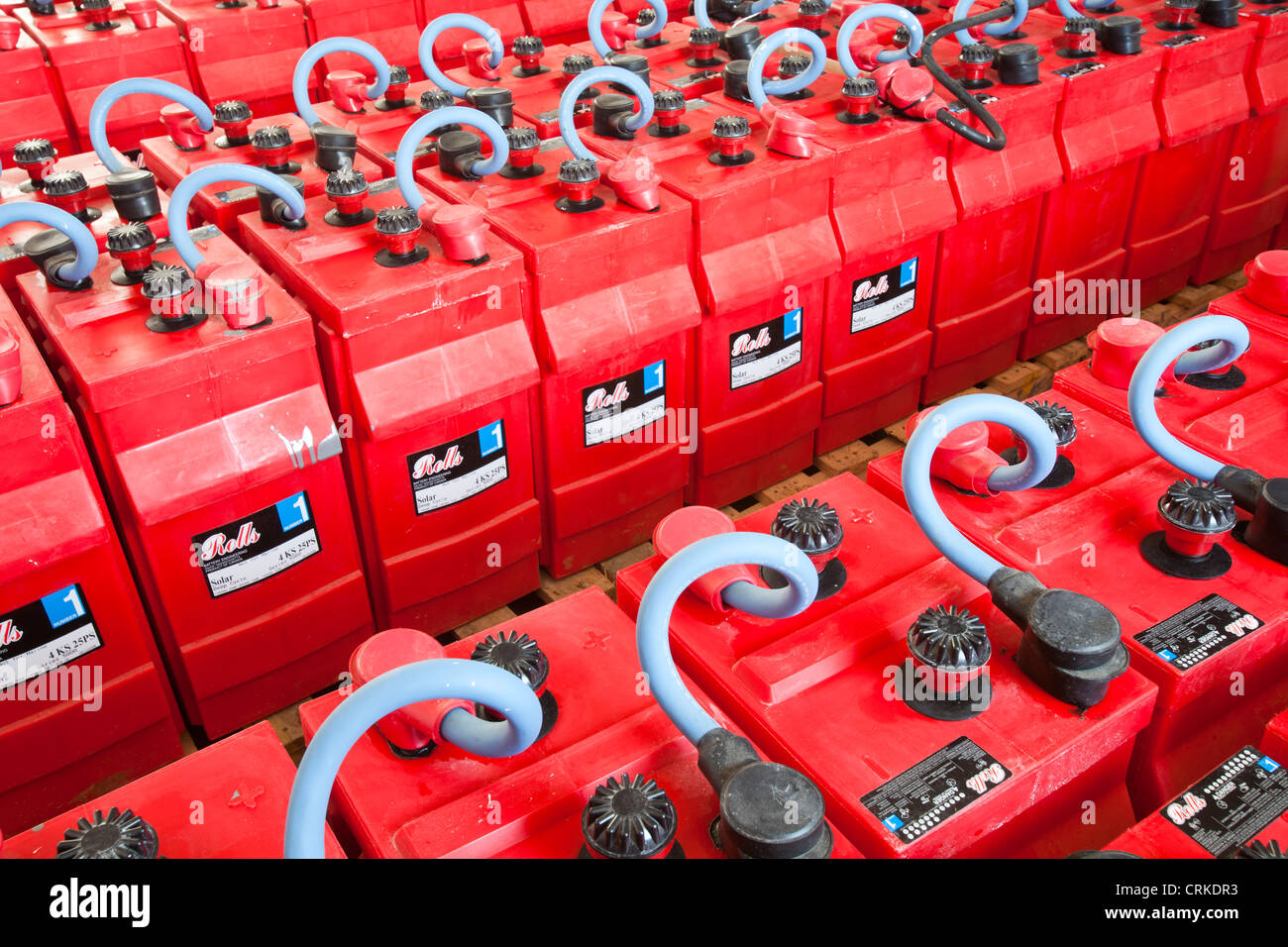 Back up batteries that store power from the renewable energy devices ...