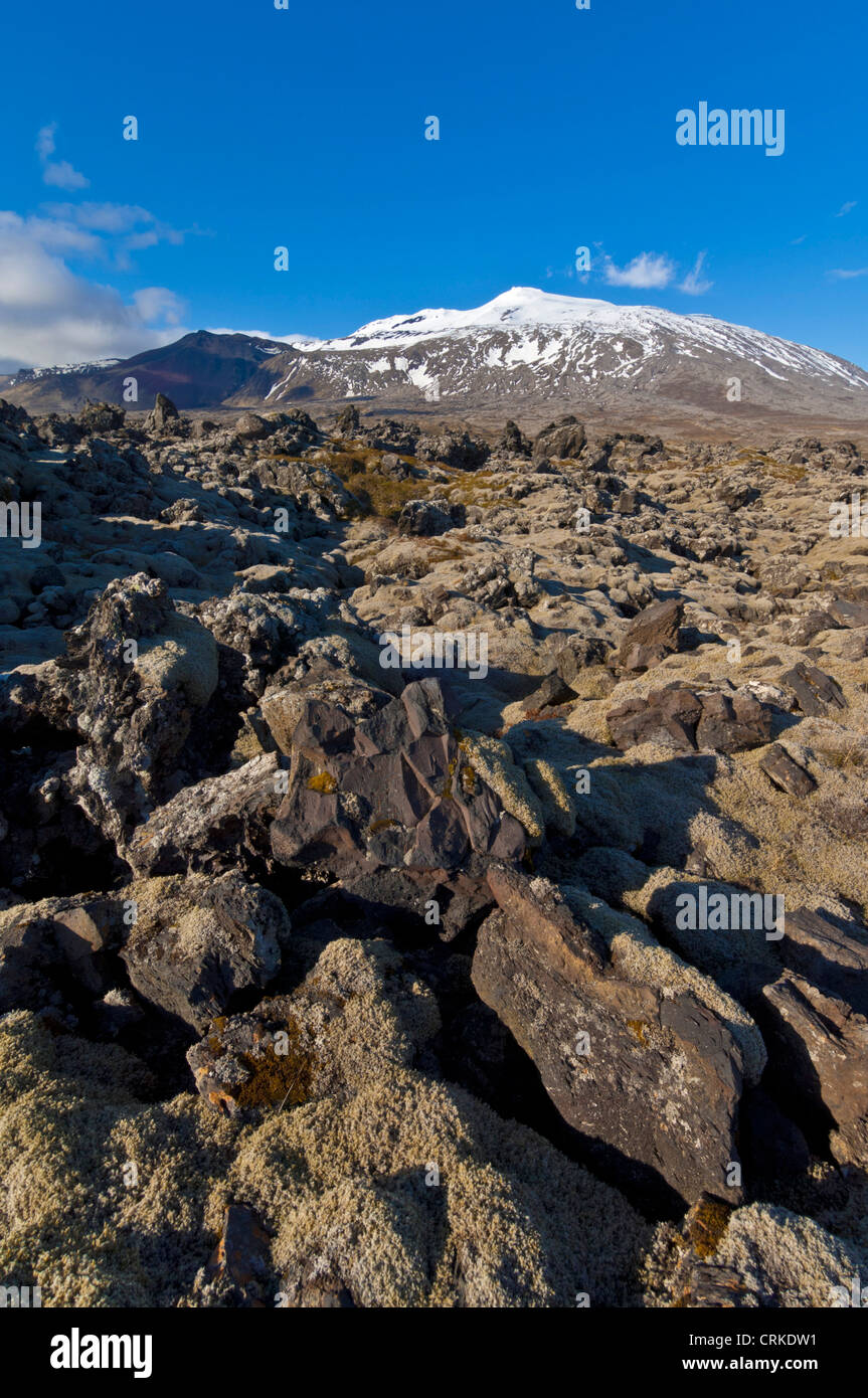 Snaefellsjokull glacier and volcano Snaefellsnes national park lava ...