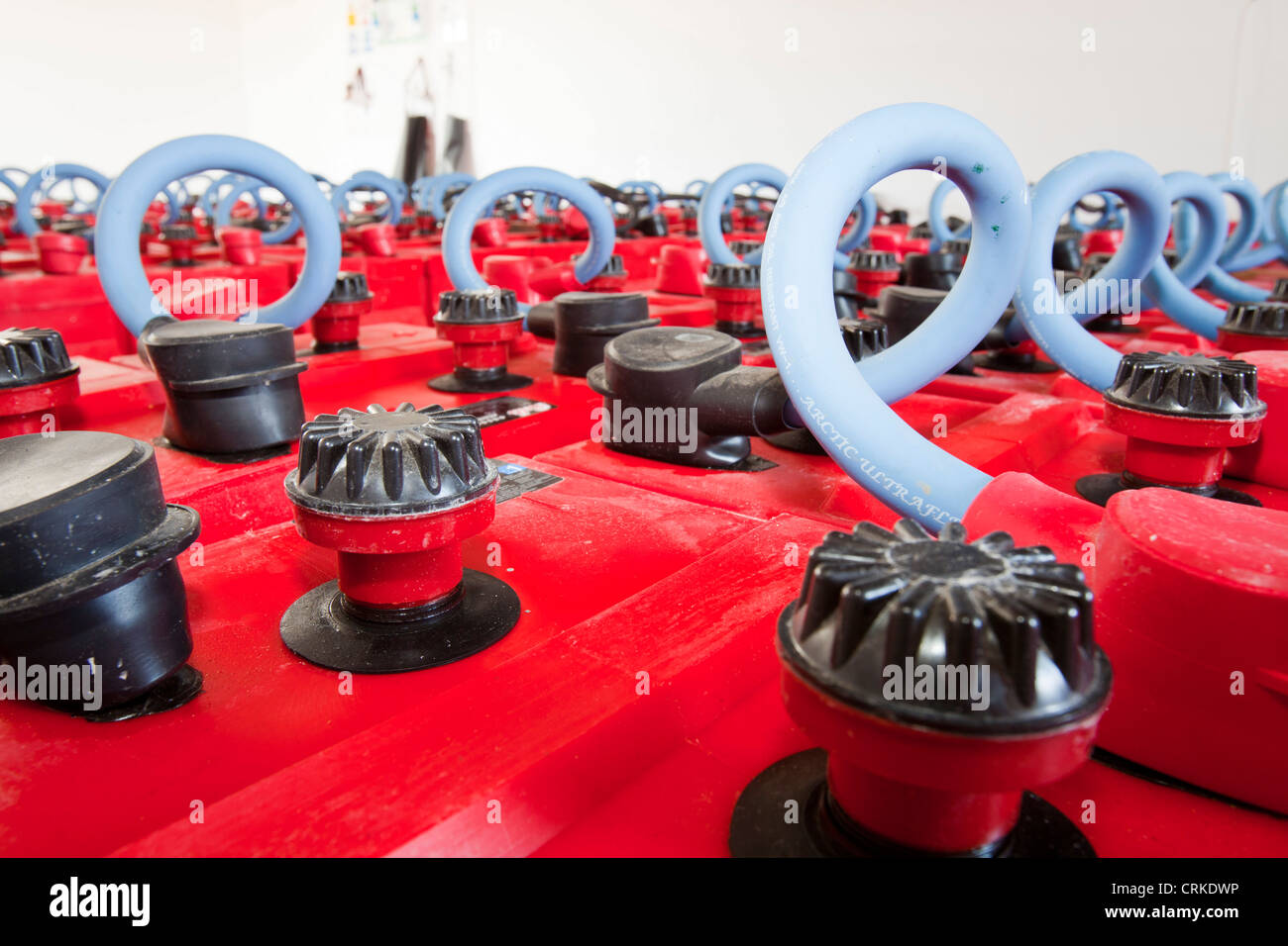 Back up batteries that store power from the renewable energy devices ...