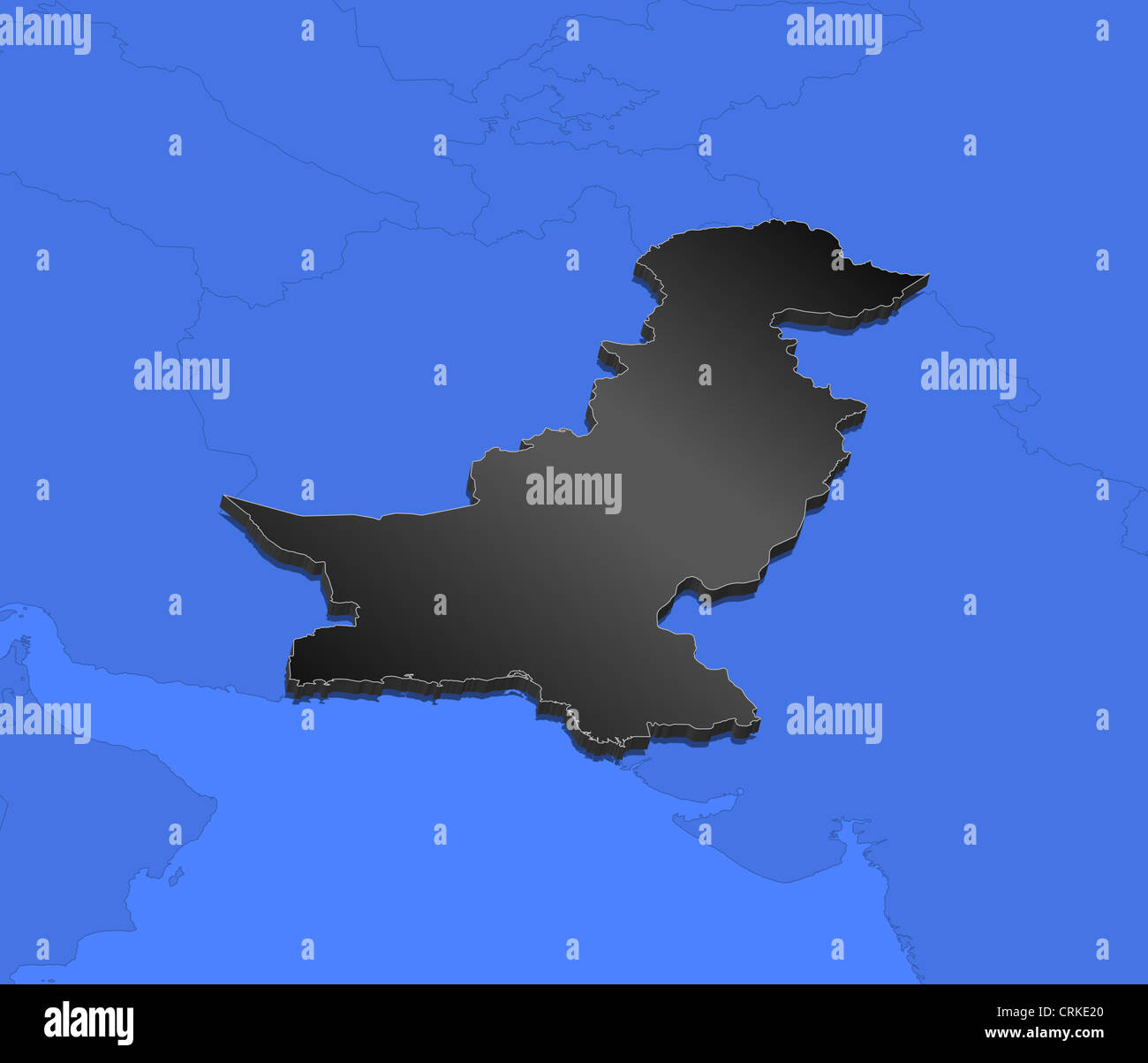 Political map of Pakistan with the several provinces Stock Photo - Alamy