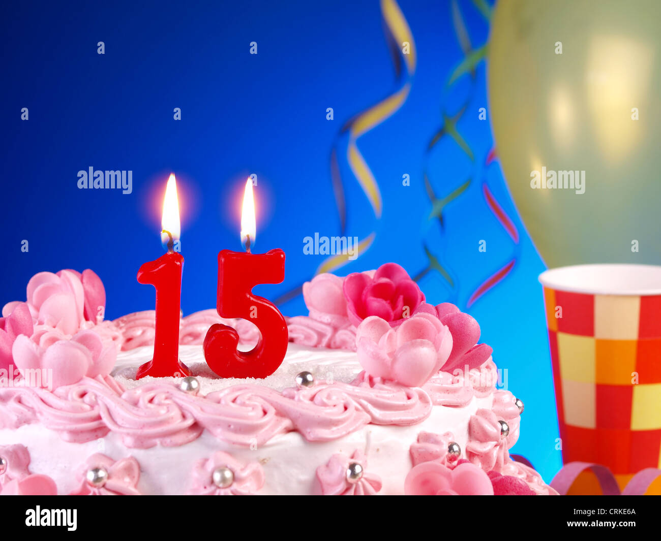 Fifteen birthday candles hi-res stock photography and images - Alamy