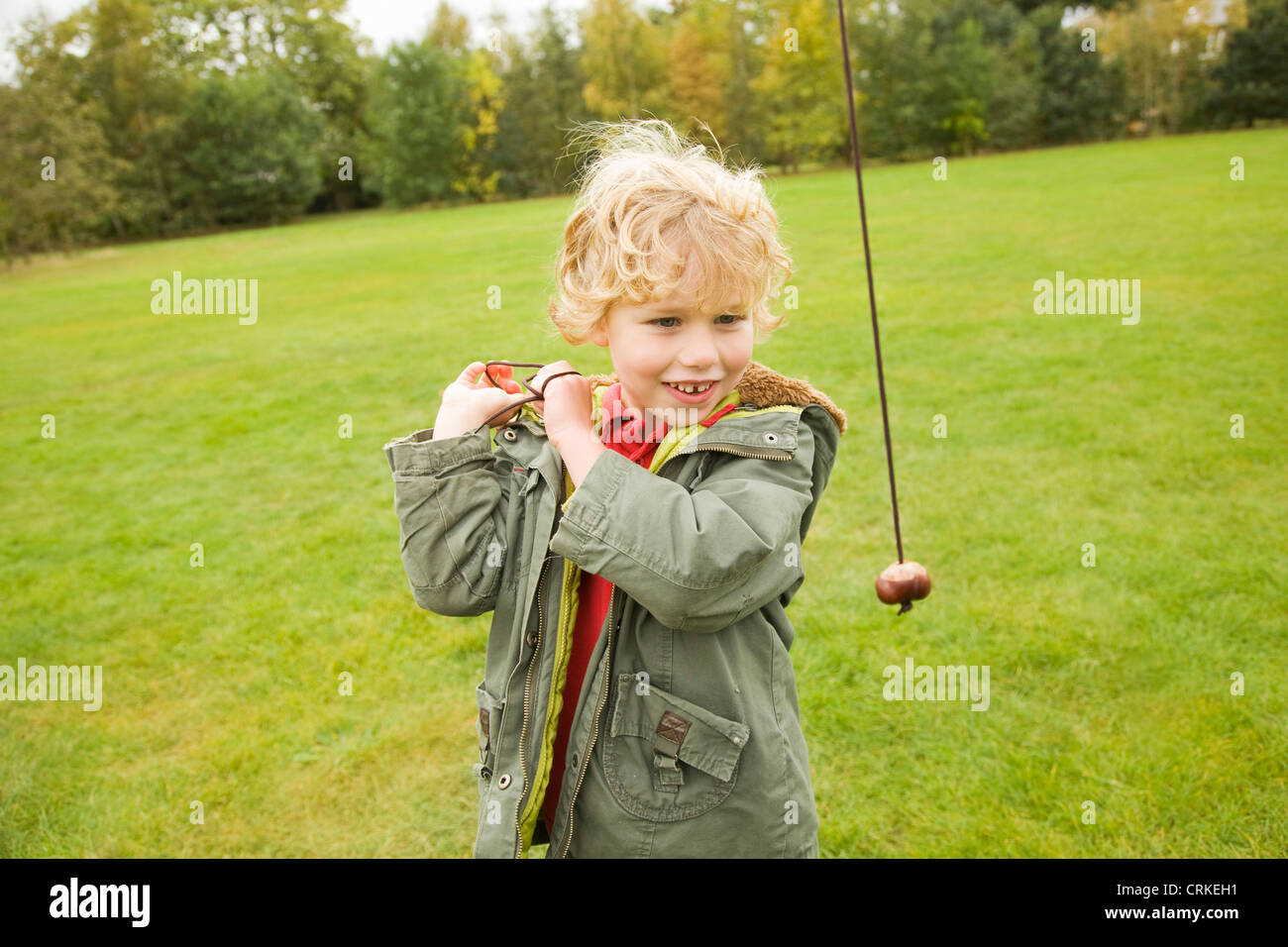 Children Playing Conkers High Resolution Stock Photography and Images ...
