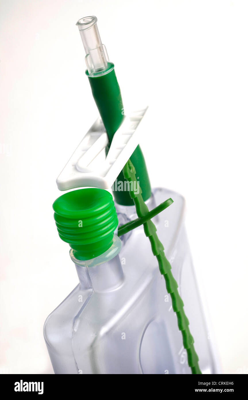 Bladder Bottle Catheter used to drain a persons bladder Stock Photo - Alamy