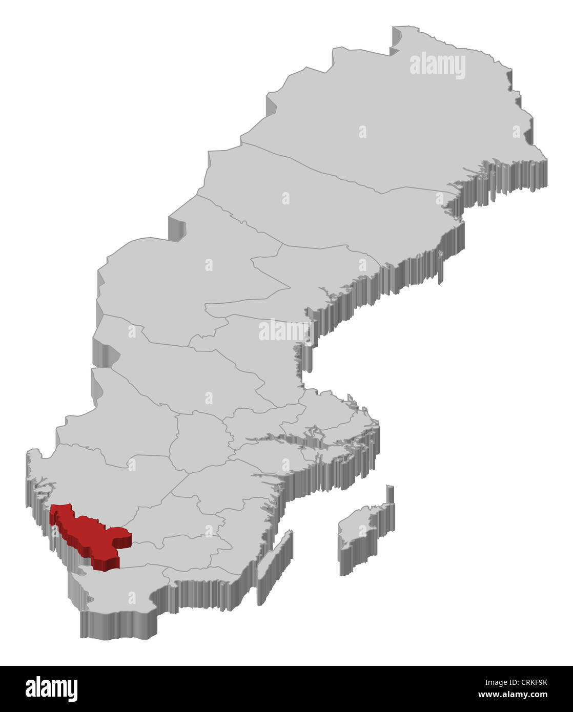 Political map several provinces halland hi-res stock photography and ...