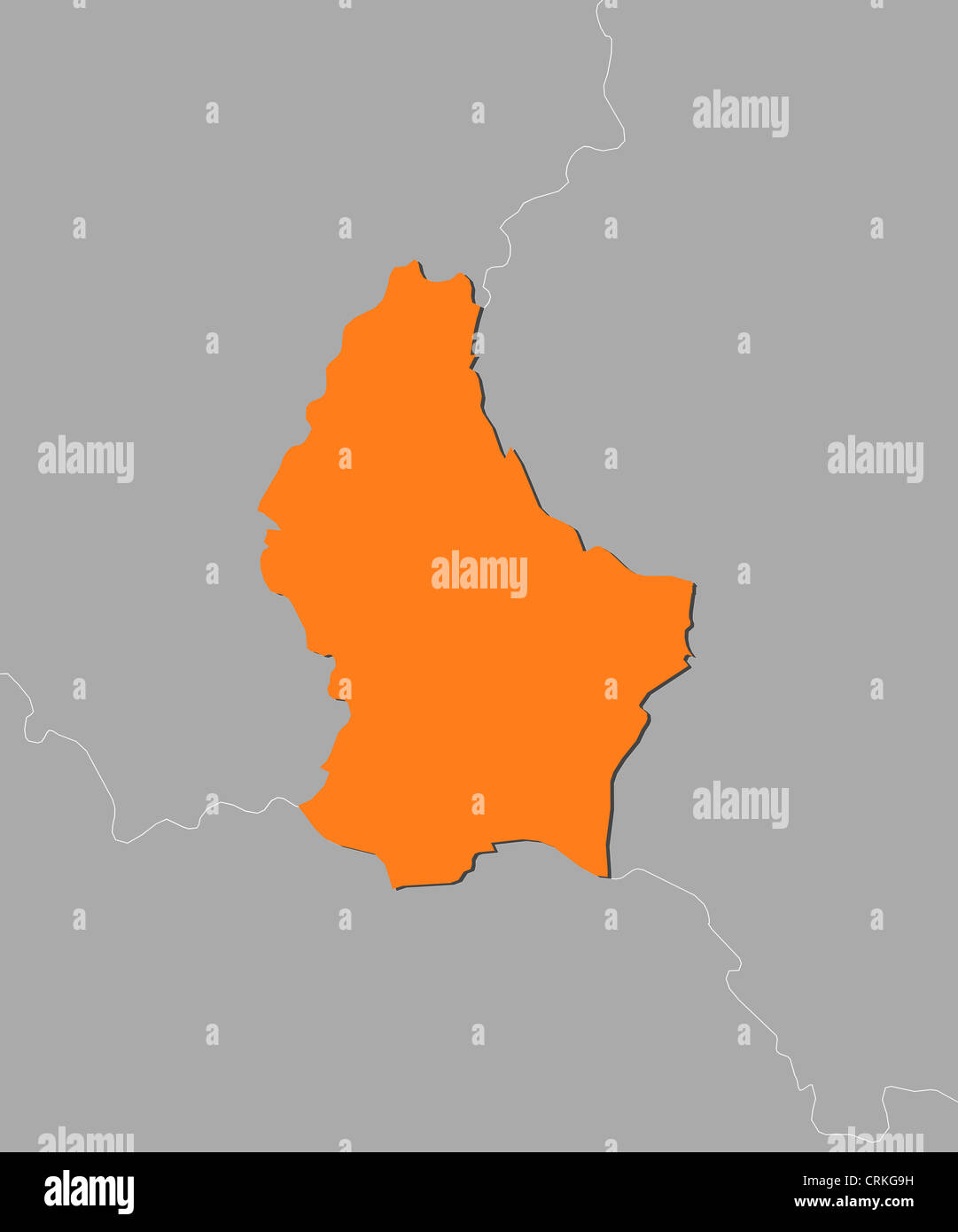 Political map of Luxembourg with the several Districts Stock Photo - Alamy