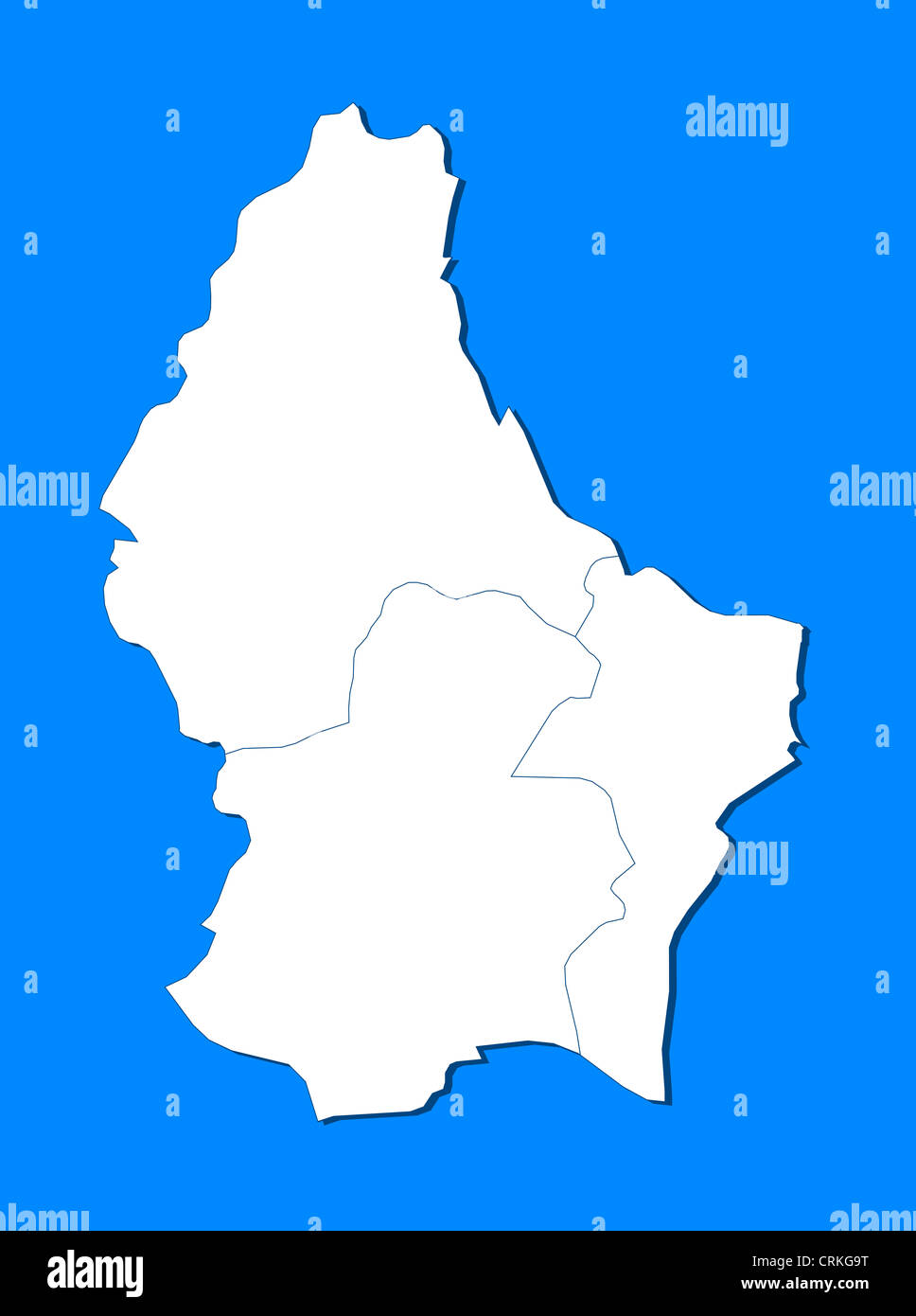 Political map of Luxembourg with the several Districts Stock Photo - Alamy