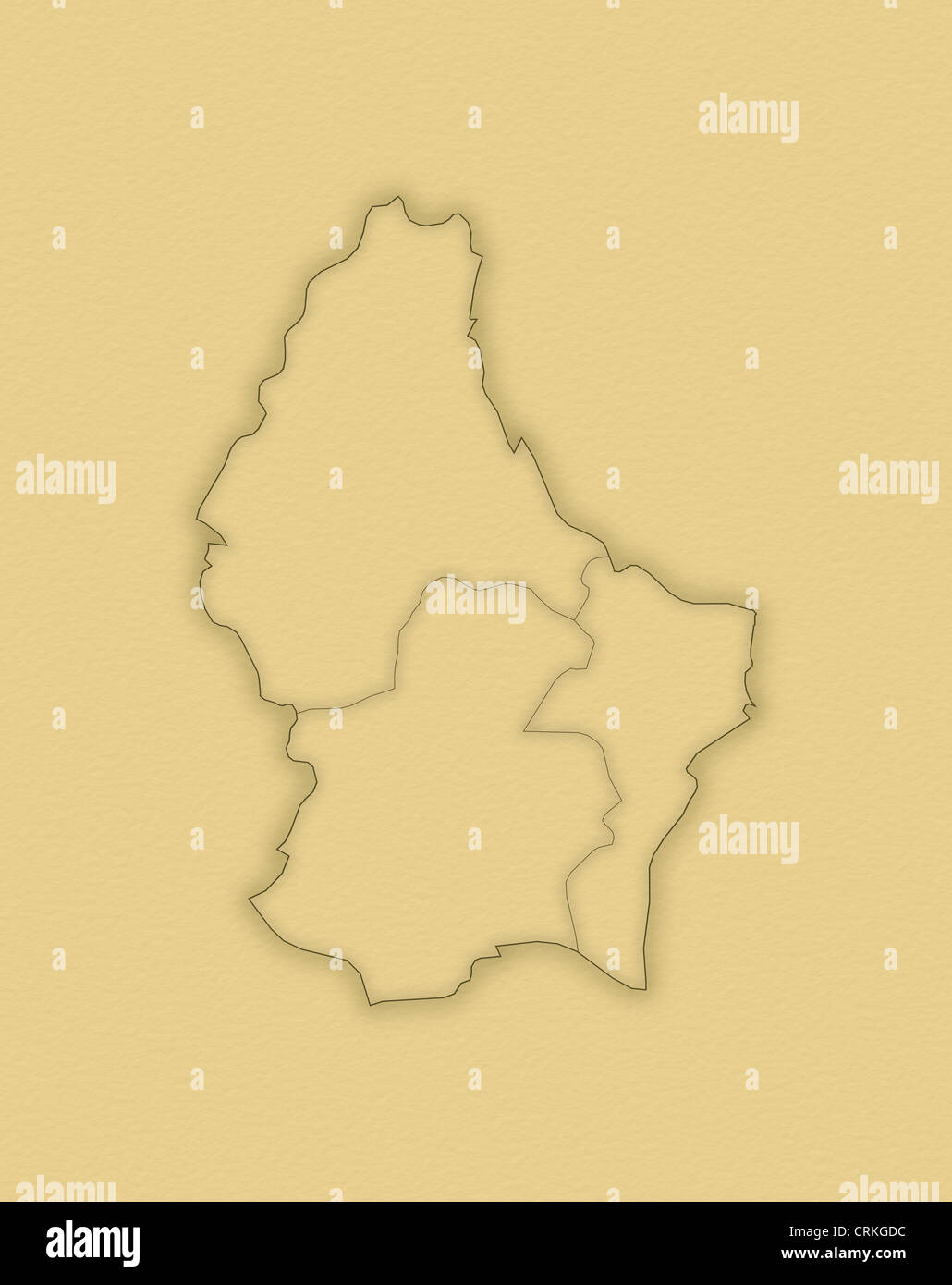 Political map of Luxembourg with the several Districts Stock Photo - Alamy