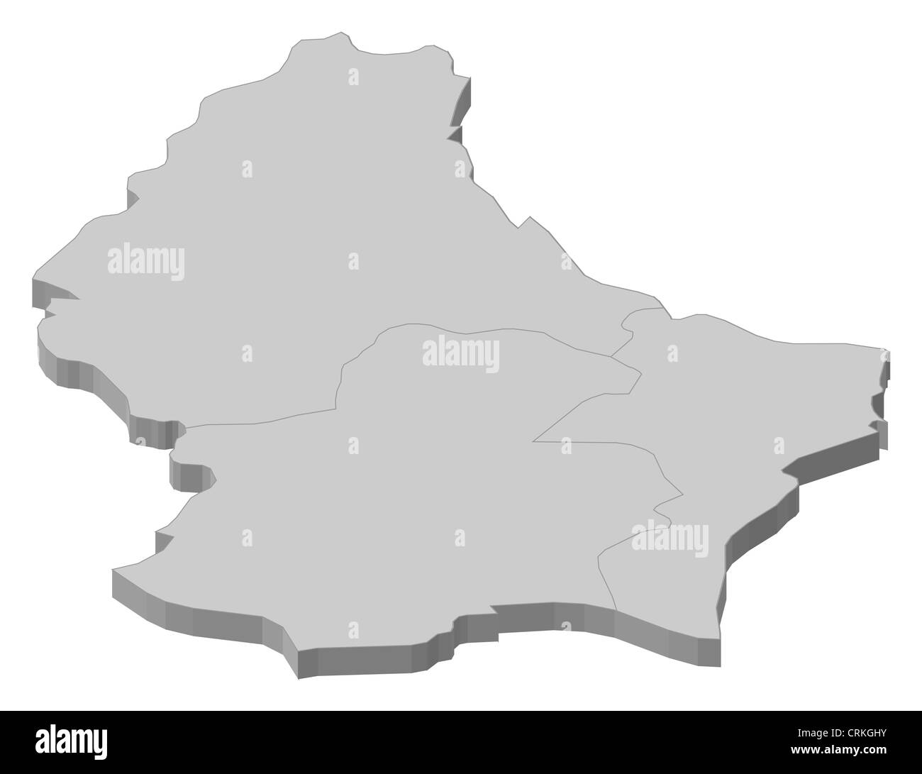 Political map of Luxembourg with the several Districts Stock Photo - Alamy