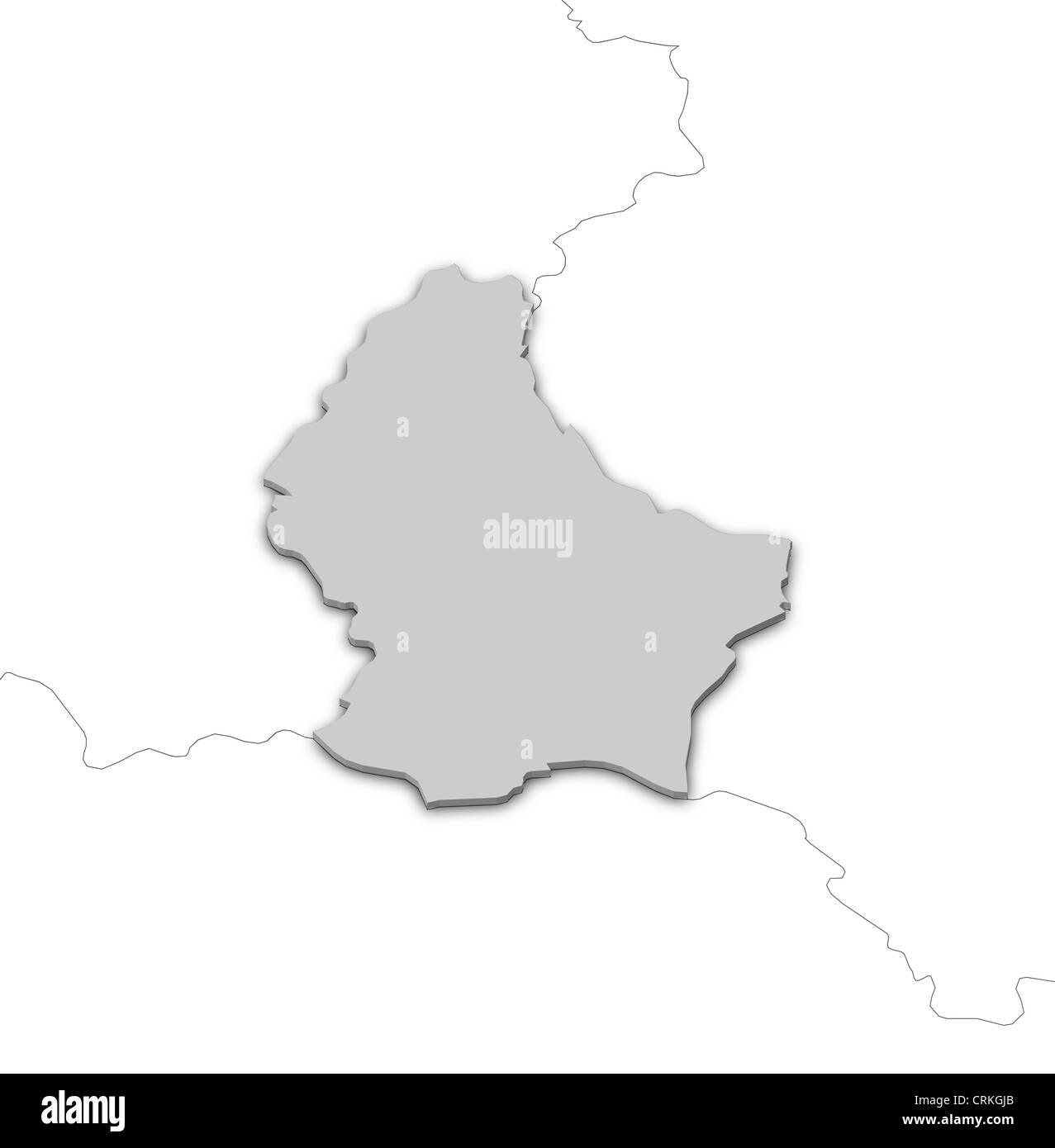 Political map of Luxembourg with the several Districts Stock Photo - Alamy