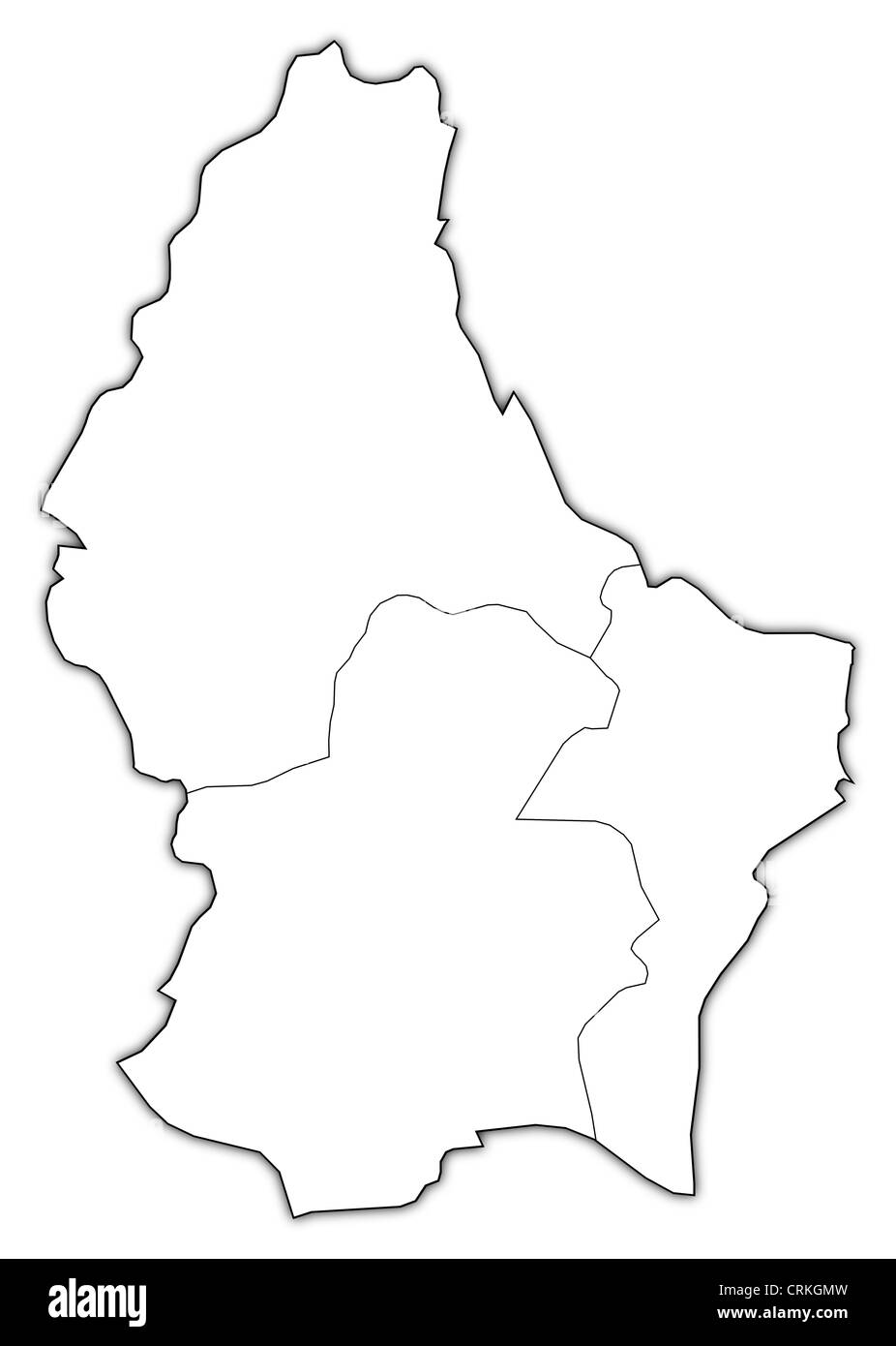Political map of Luxembourg with the several Districts Stock Photo - Alamy