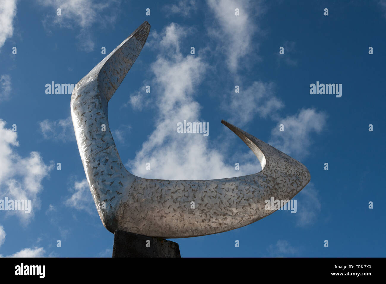 The Boreas Sculpture on the quayside at Honningsvag in Northern Norway ...