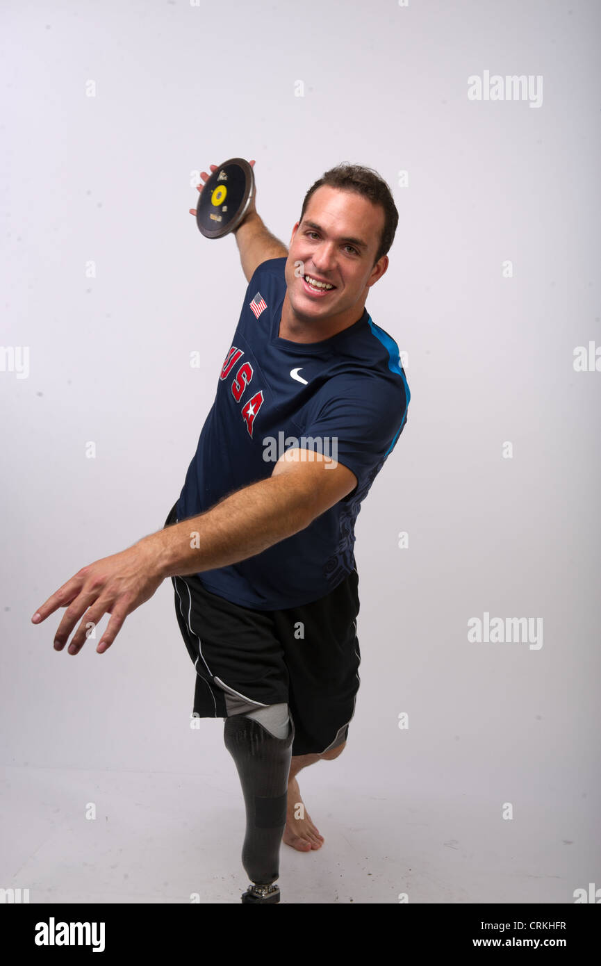 Paralympics discus thrower Jeremy Campbell at the Team USA Media Summit ...