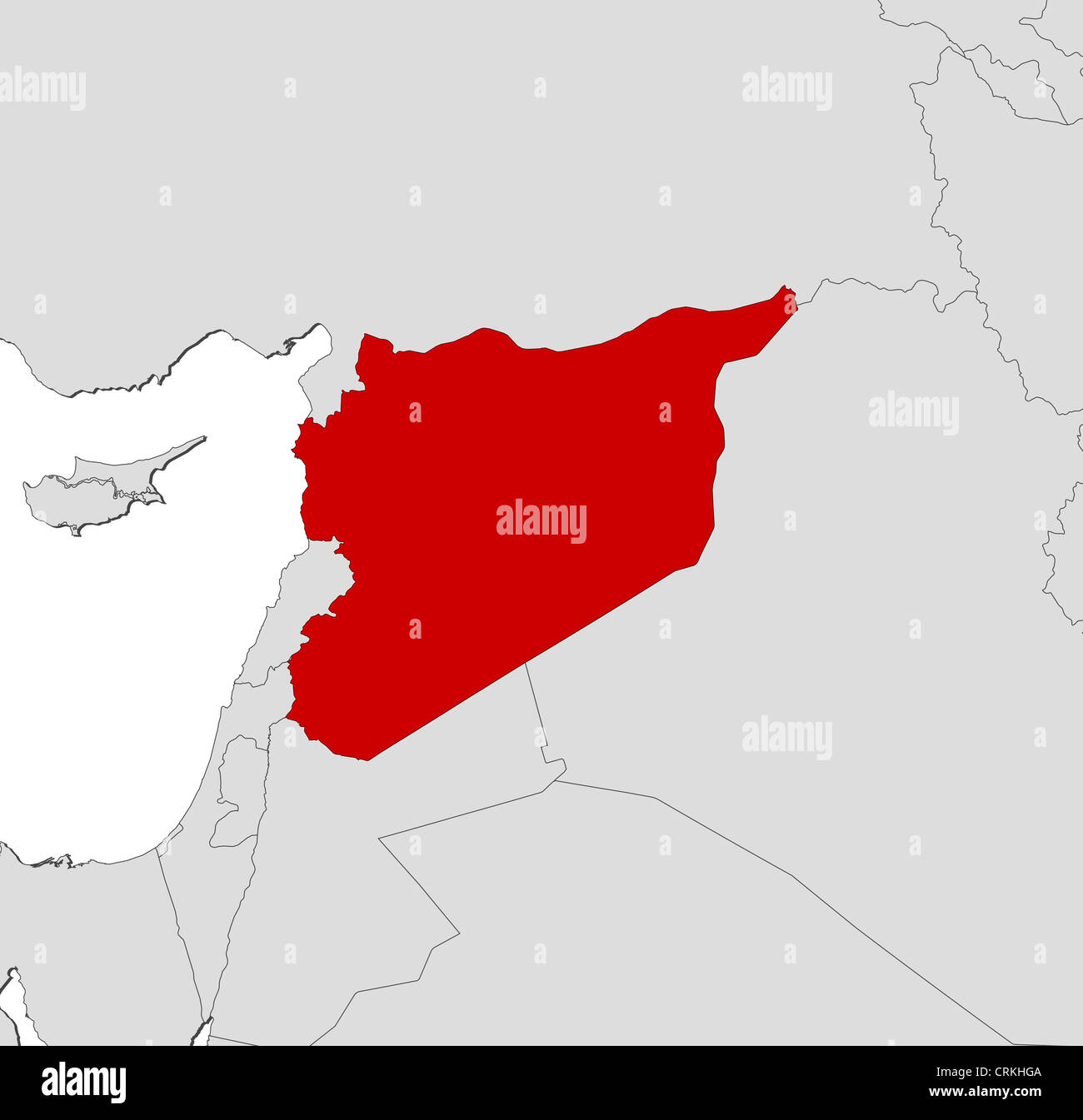 Political map of Syria with the several governorates Stock Photo - Alamy