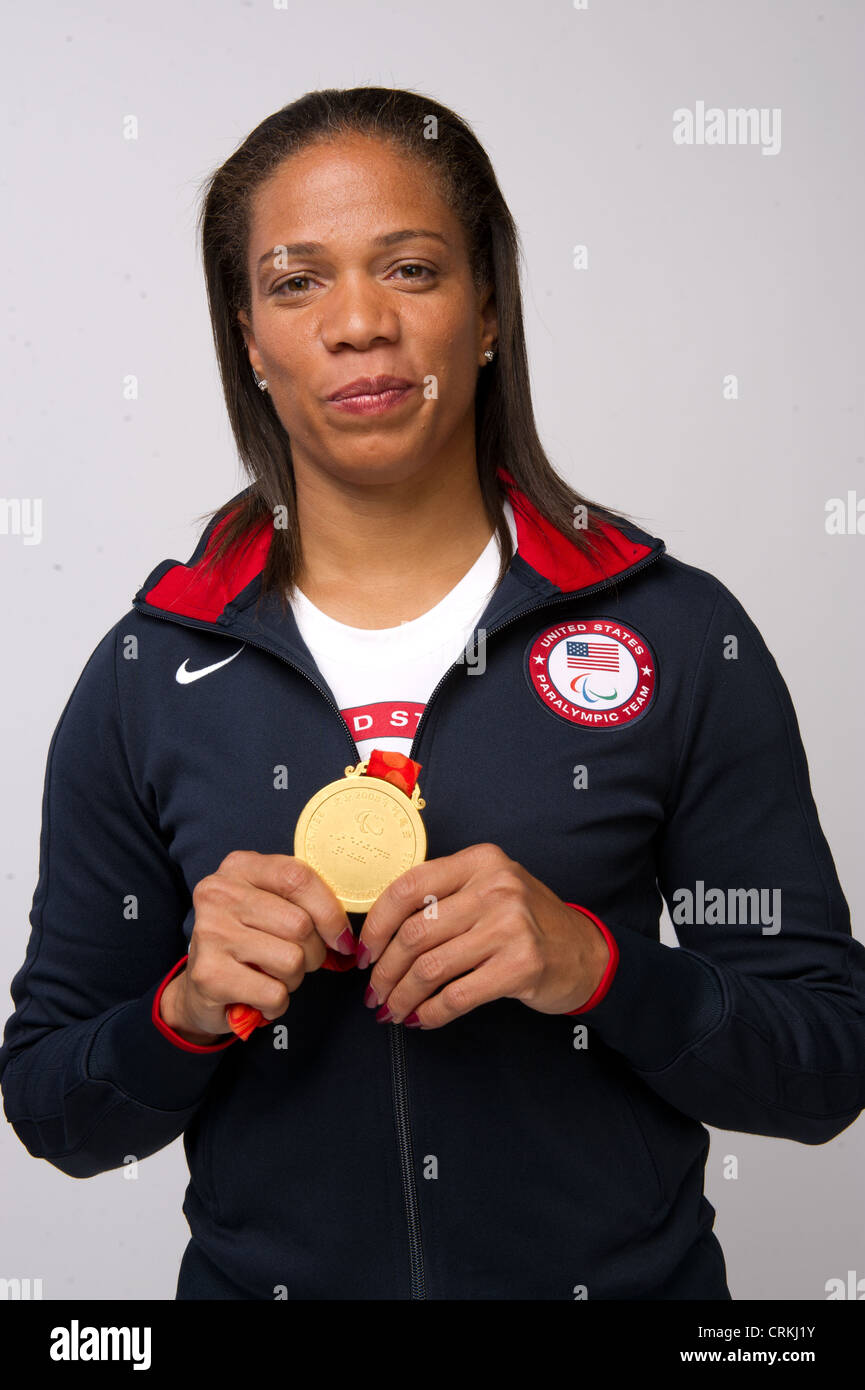 Paralympic sprinter April Holmes at the Team USA Media Summit in Dallas ...