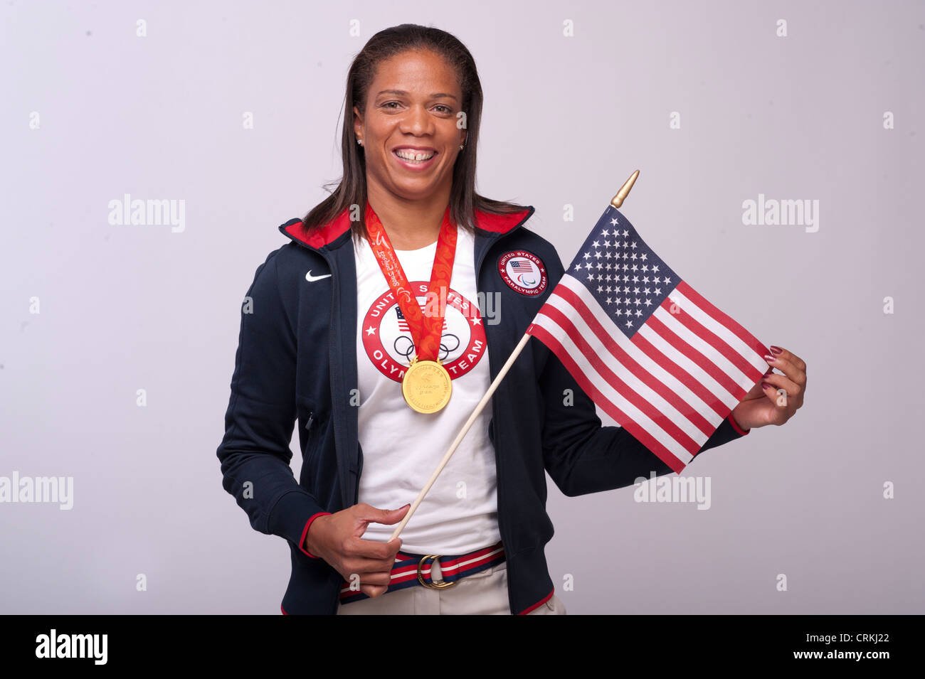 Paralympic sprinter April Holmes at the Team USA Media Summit in Dallas ...