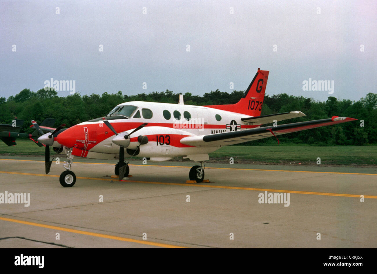 A U.S. Navy Beechcraft T-44A Pegasus training aircraft (BuNo 161073) on ...