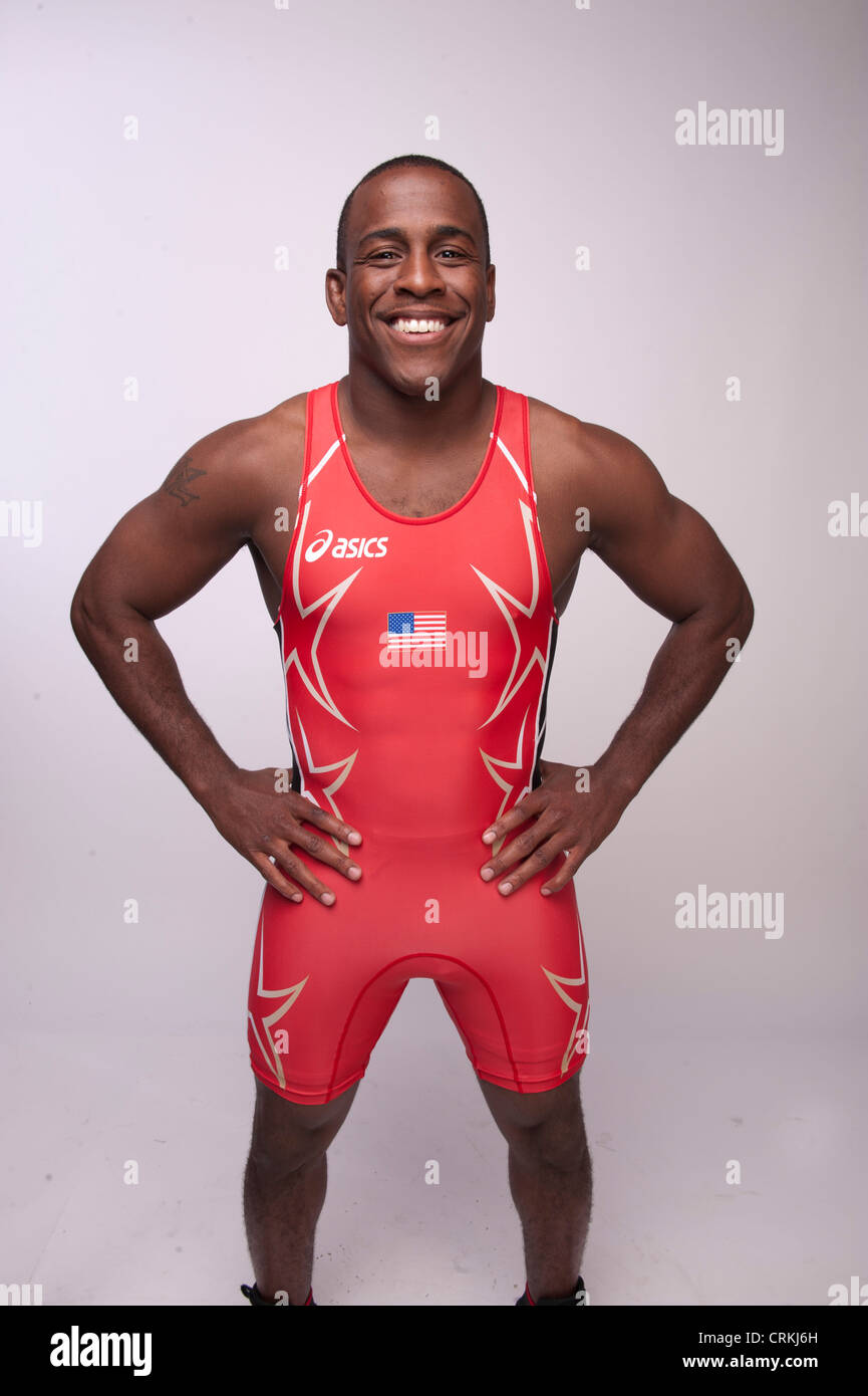 Wrestler Justin Lester at the Team USA Media Summit in Dallas, TX in ...