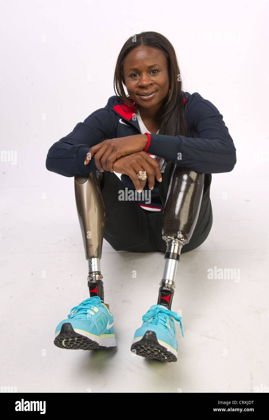Paralympic sitting volleyball athlete Kari Miller during Olympic Media ...