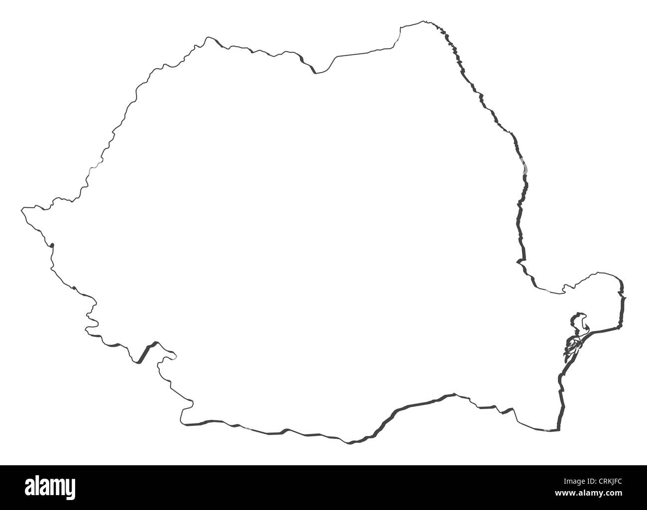 Political map of Romania with the several counties Stock Photo - Alamy