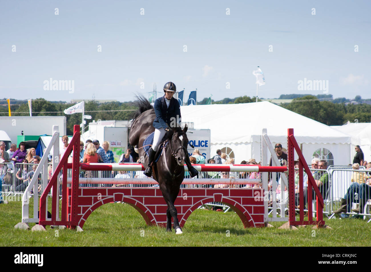 Show jumping at Showground Stock Photo - Alamy