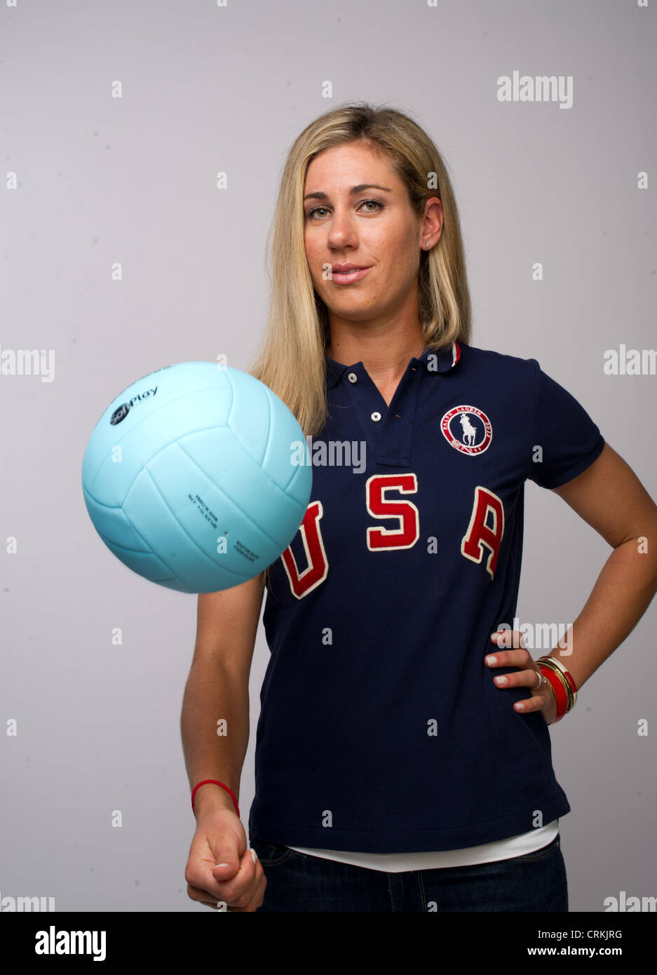 Beach volleyball player April Ross at the Team USA Media Summit in ...