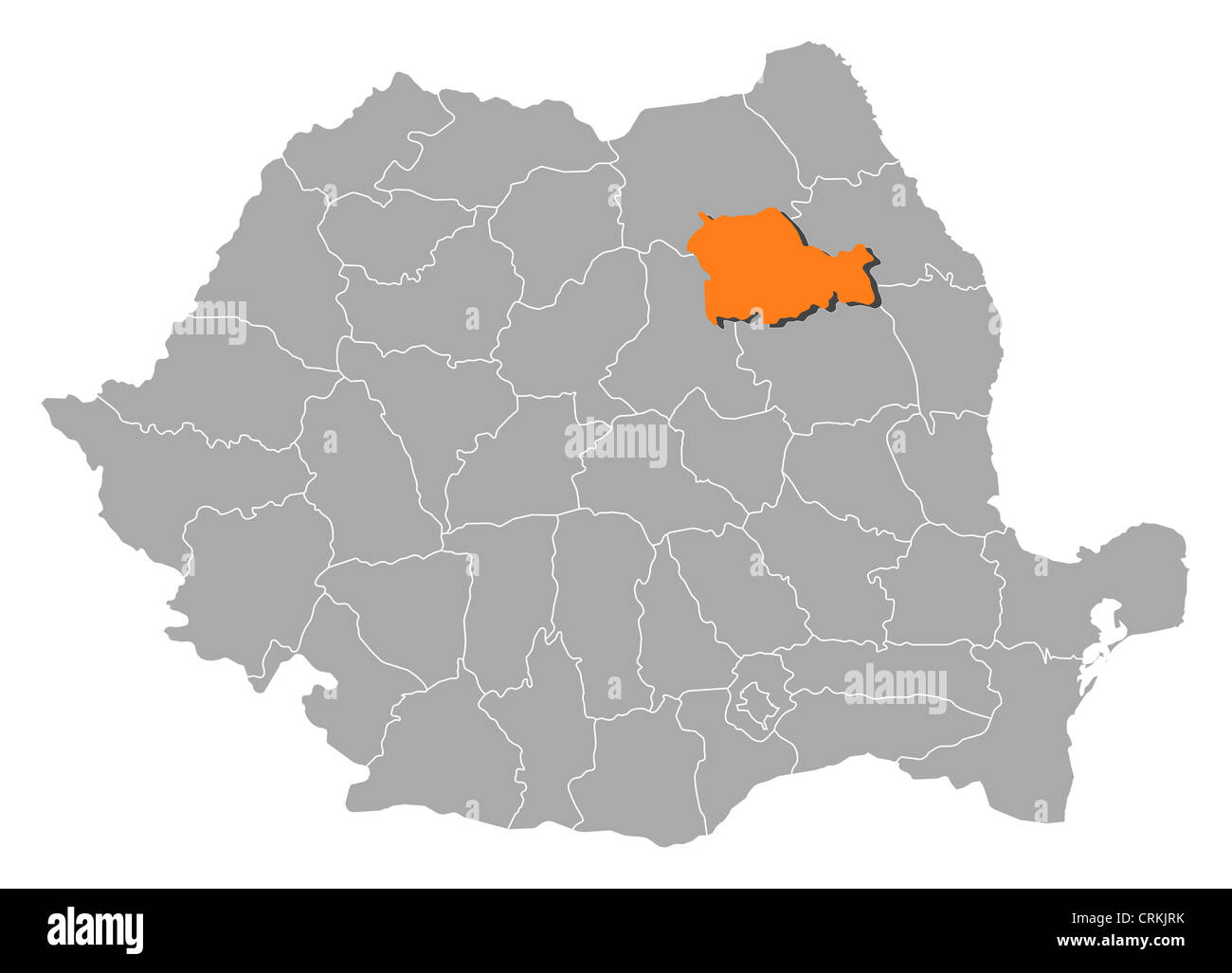 Political map of Romania with the several counties where Neamt is ...