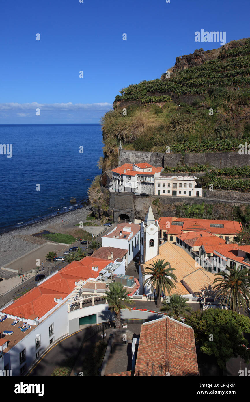 Beach at the village Ponta Do Sol, Madeira, Portugal, Europe. Photo by ...