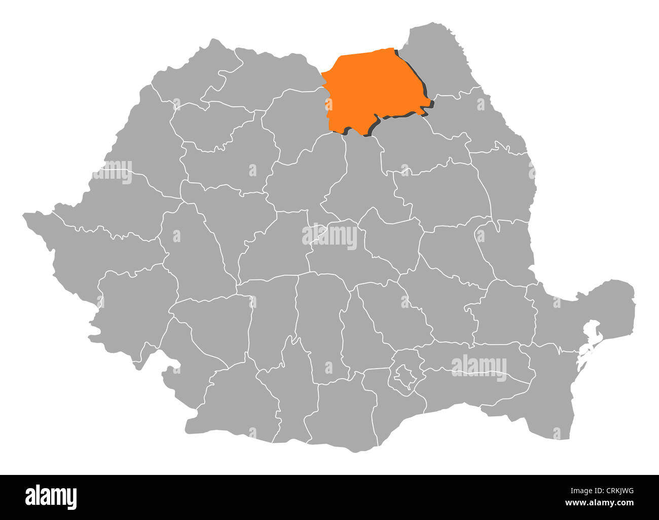 Political map of Romania with the several counties where Suceava is ...