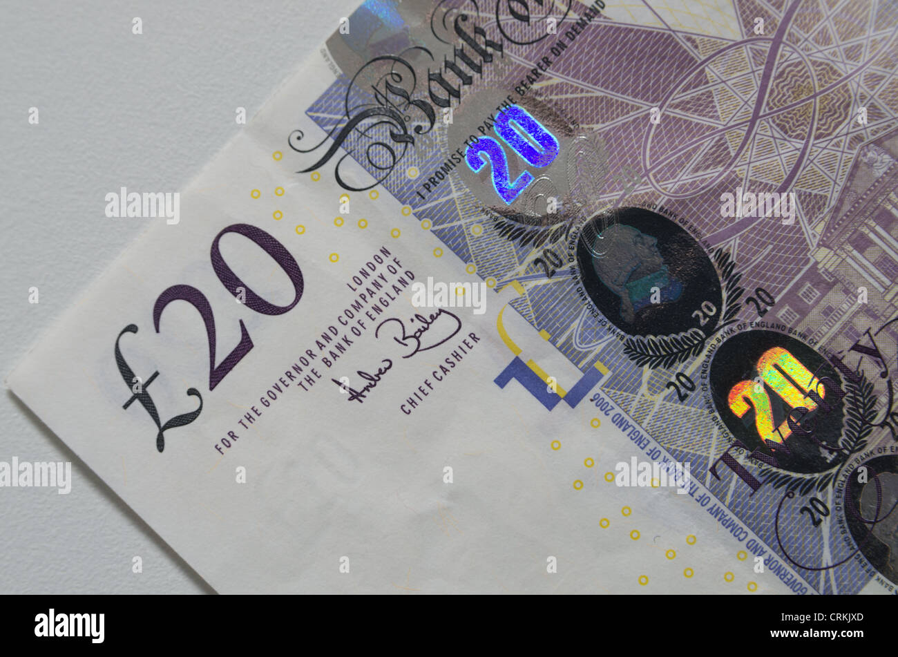 A picture of a UK bank note including the image of Queen Elizabeth II ...