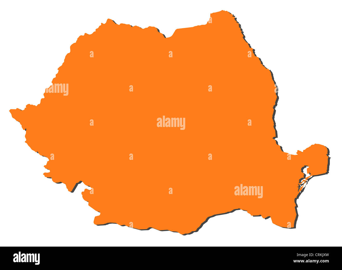Political map of Romania with the several counties Stock Photo - Alamy