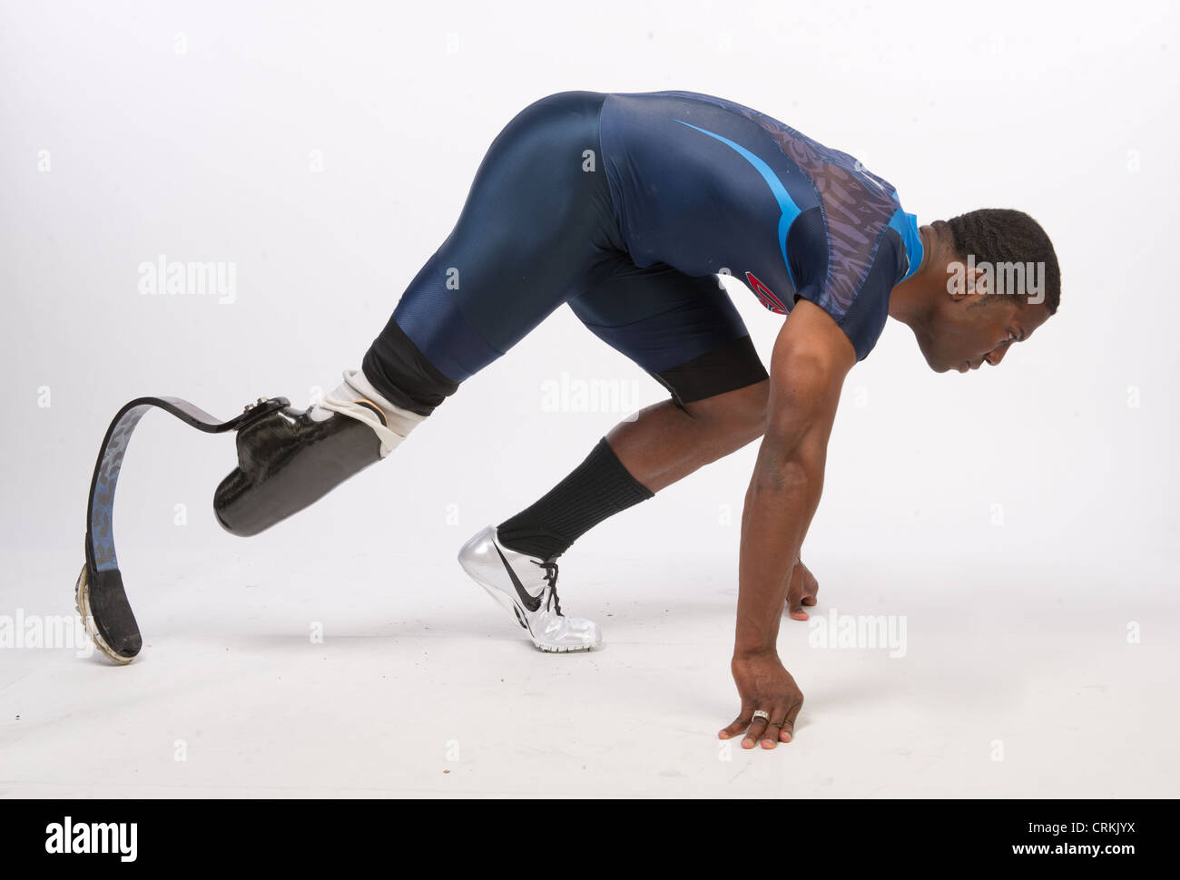 USA Paralympic sprinter Jerome Singleton poses at the Team USA Media ...