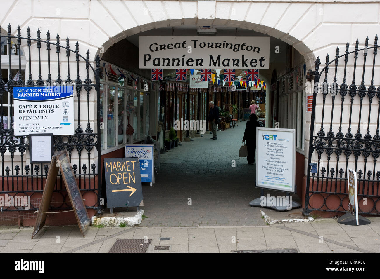 Main High street Great Torrington Devon Stock Photo - Alamy