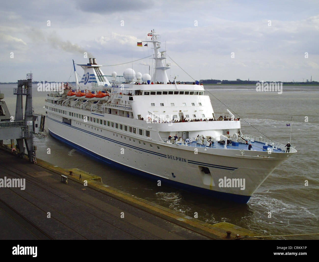 The cruise ship '''Delphin''' is leaving Bremerhaven, Germany Stock ...
