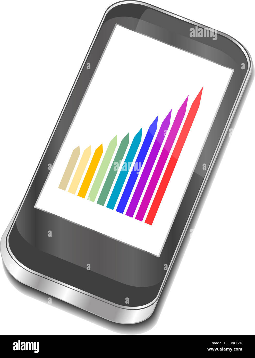 smart phone with graphic picture. 3d vector iphone Stock Photo - Alamy