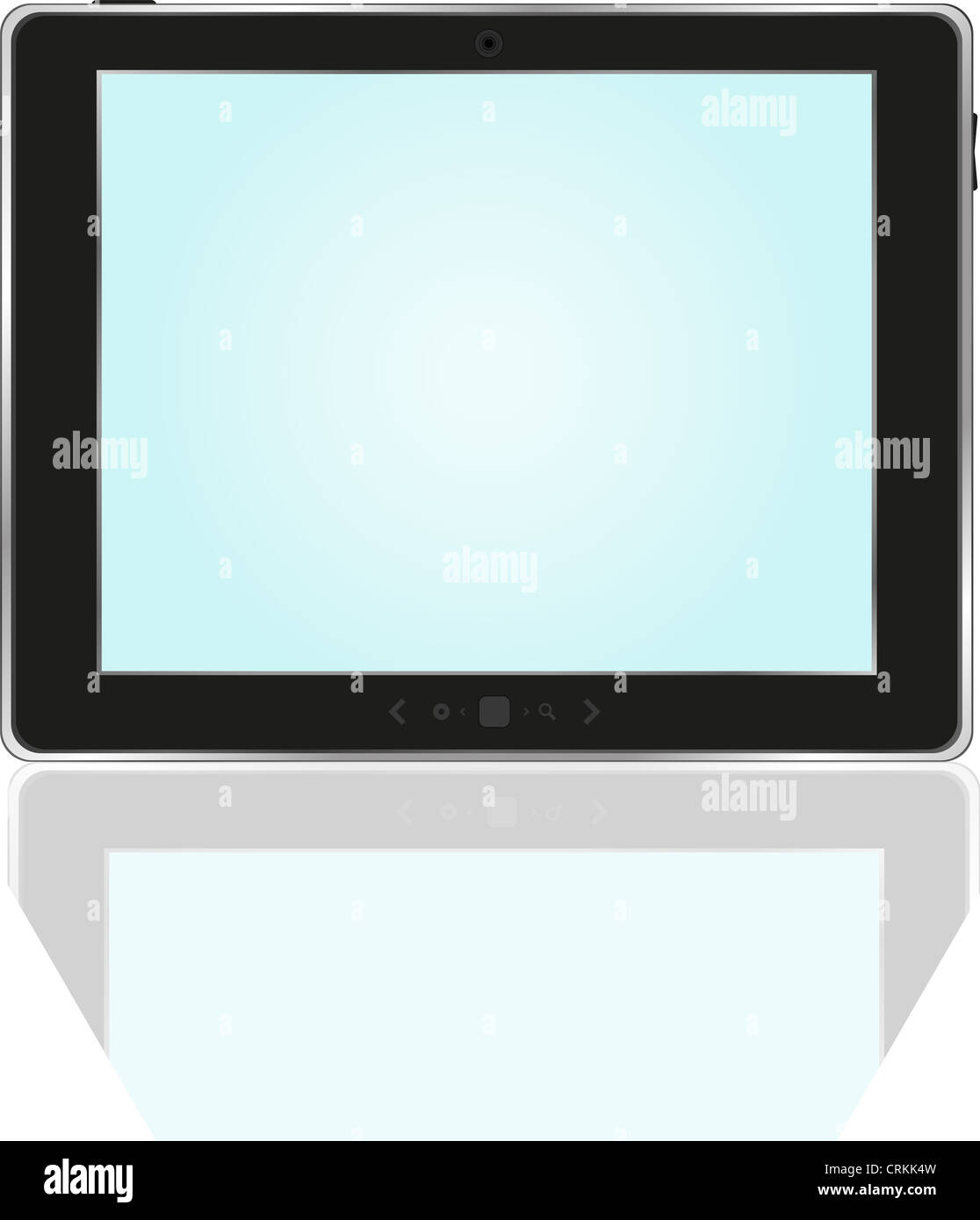 Tablet pc with bright blue screen Stock Photo - Alamy