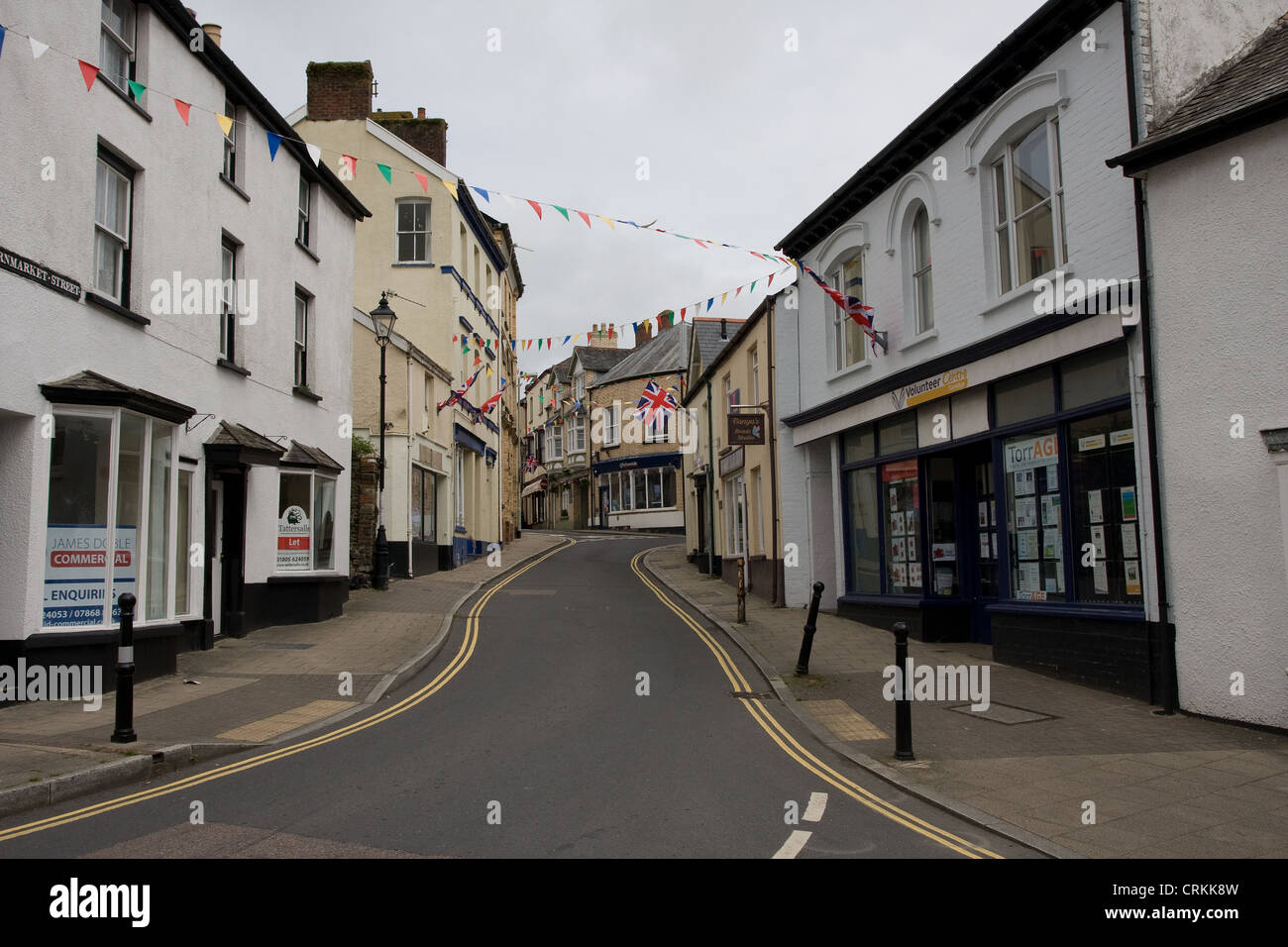 shops main high street Great Torrington Stock Photo - Alamy