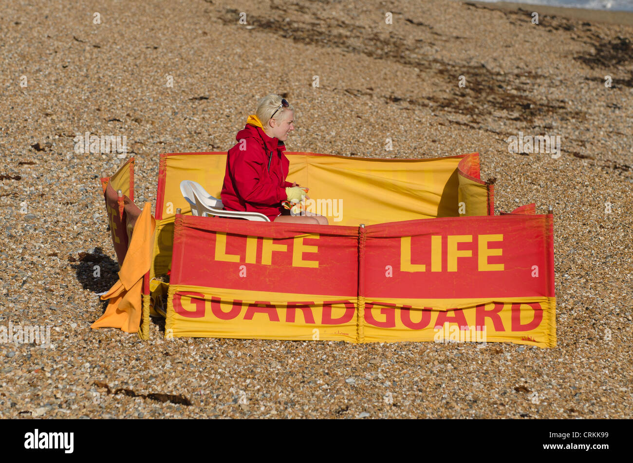 Lifeguard Life Guard on Hove Beach East Sussex England Uk Stock Photo ...