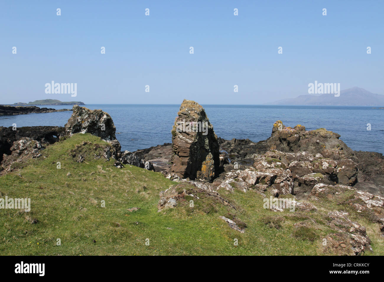 Rock formation Isle of Muck Scotland May 2012 Stock Photo - Alamy