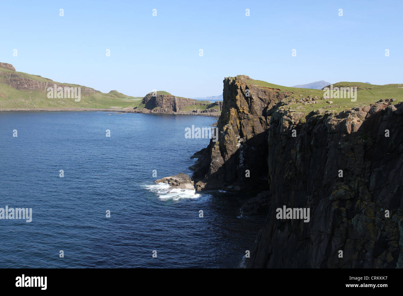 Cliffs of Camas Mor Isle of Muck Scotland May 2012 Stock Photo - Alamy