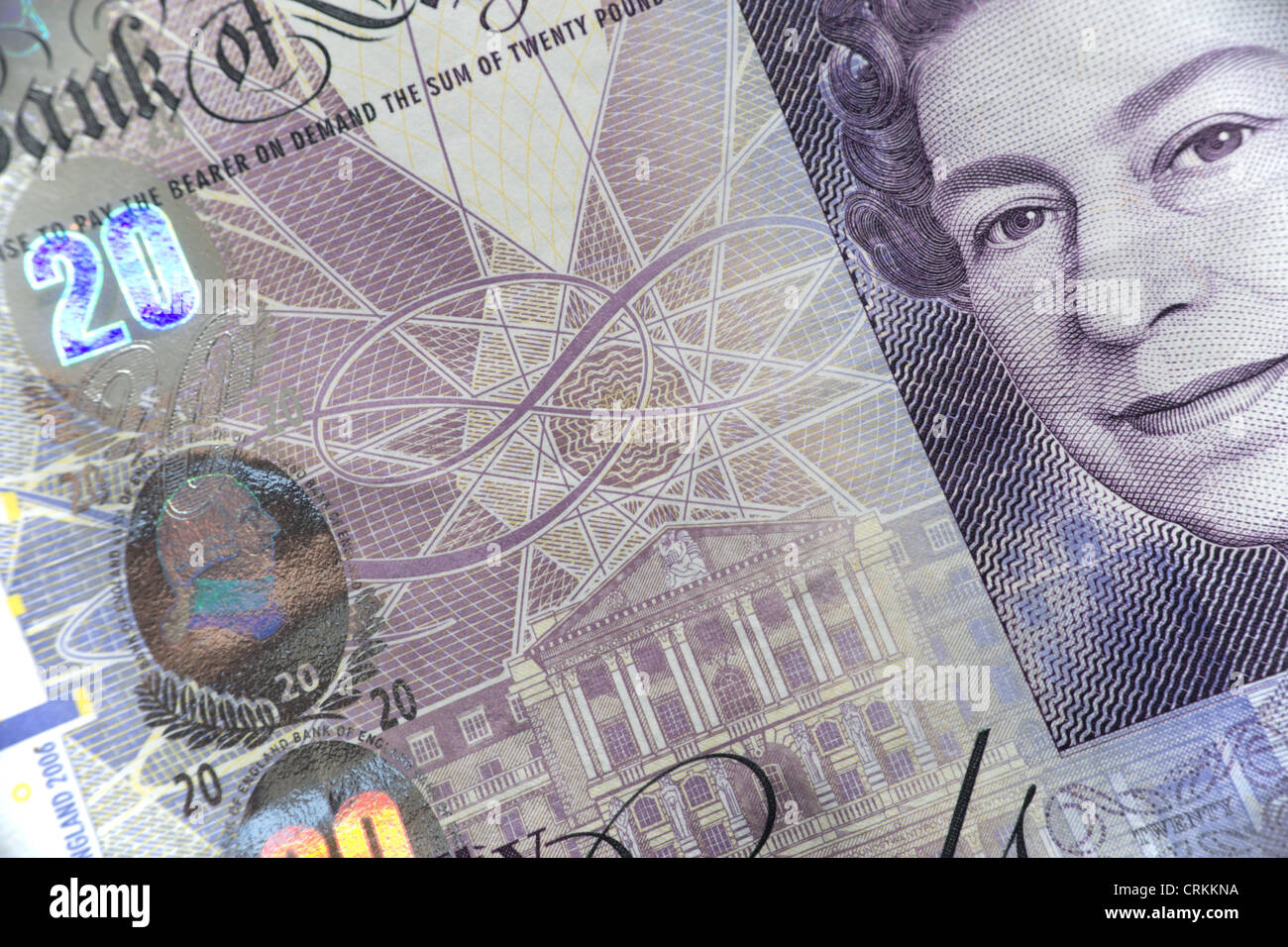 A picture of a UK bank note including the image of Queen Elizabeth II £ ...