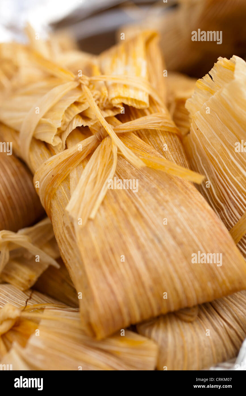 Wrapped tamale at the farmer's market, Waterbury, VT, USA Stock Photo ...