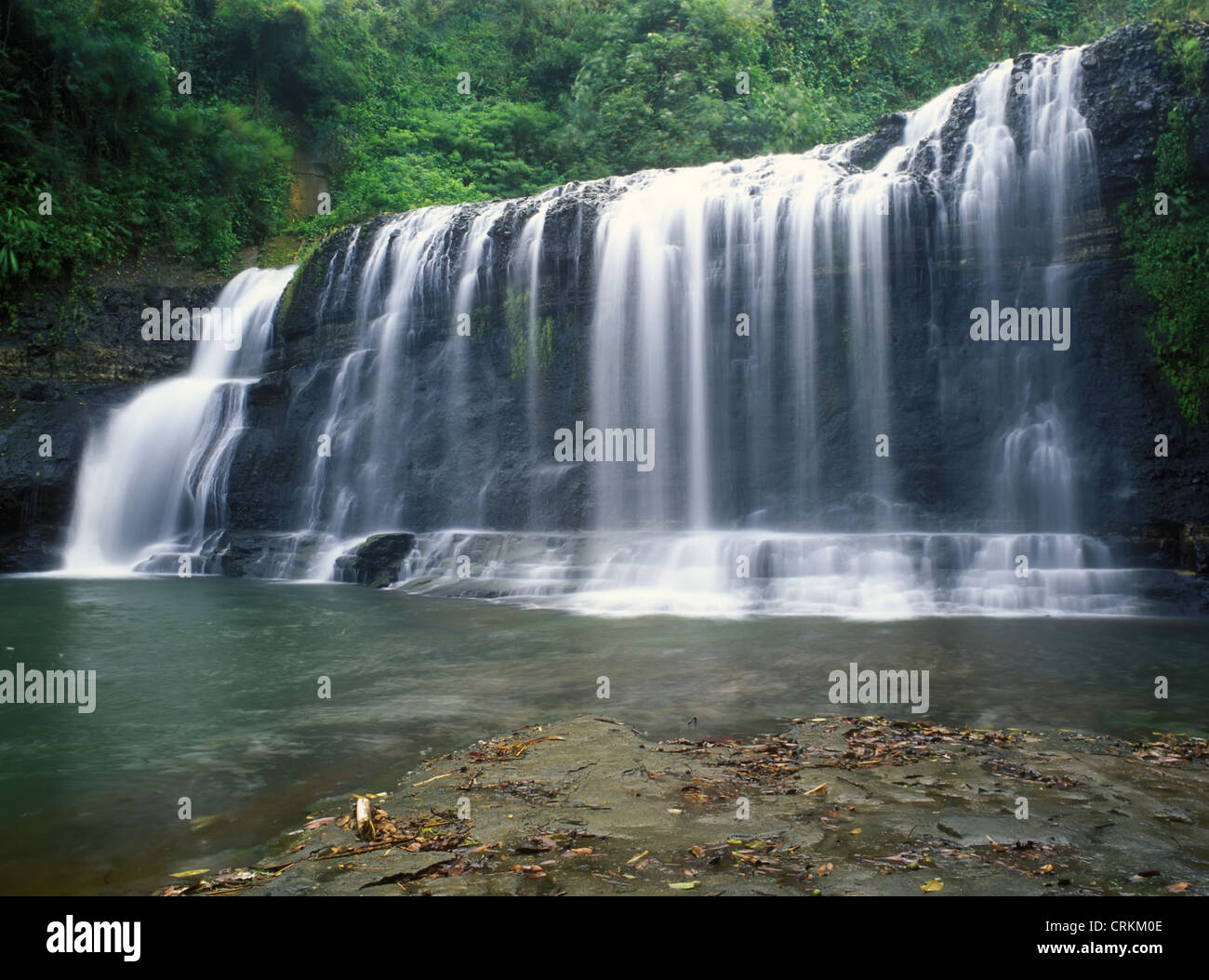 Talofofo Falls, Guam. Scenic island waterfall. A travel tourist ...