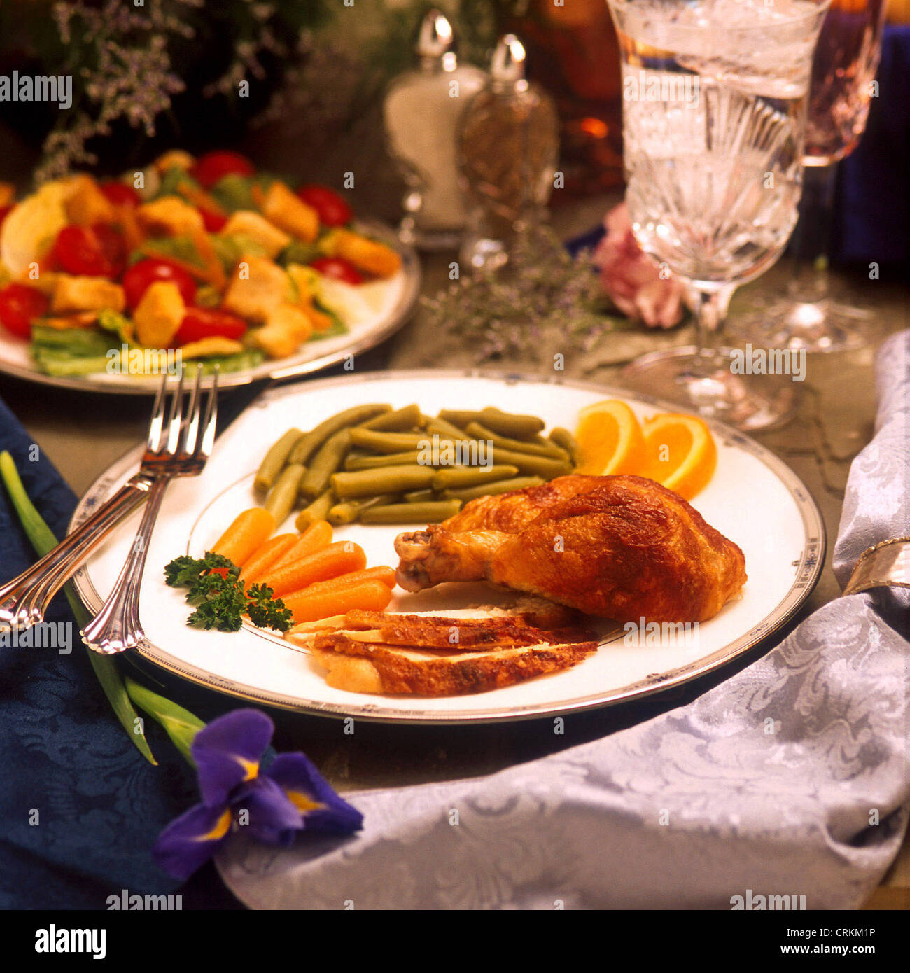 An attractive dinner setting Stock Photo - Alamy